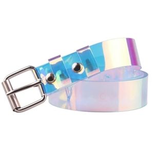 Accessories | New Womens Pretty Iridescent Clear Rainbow Belt | Poshmark